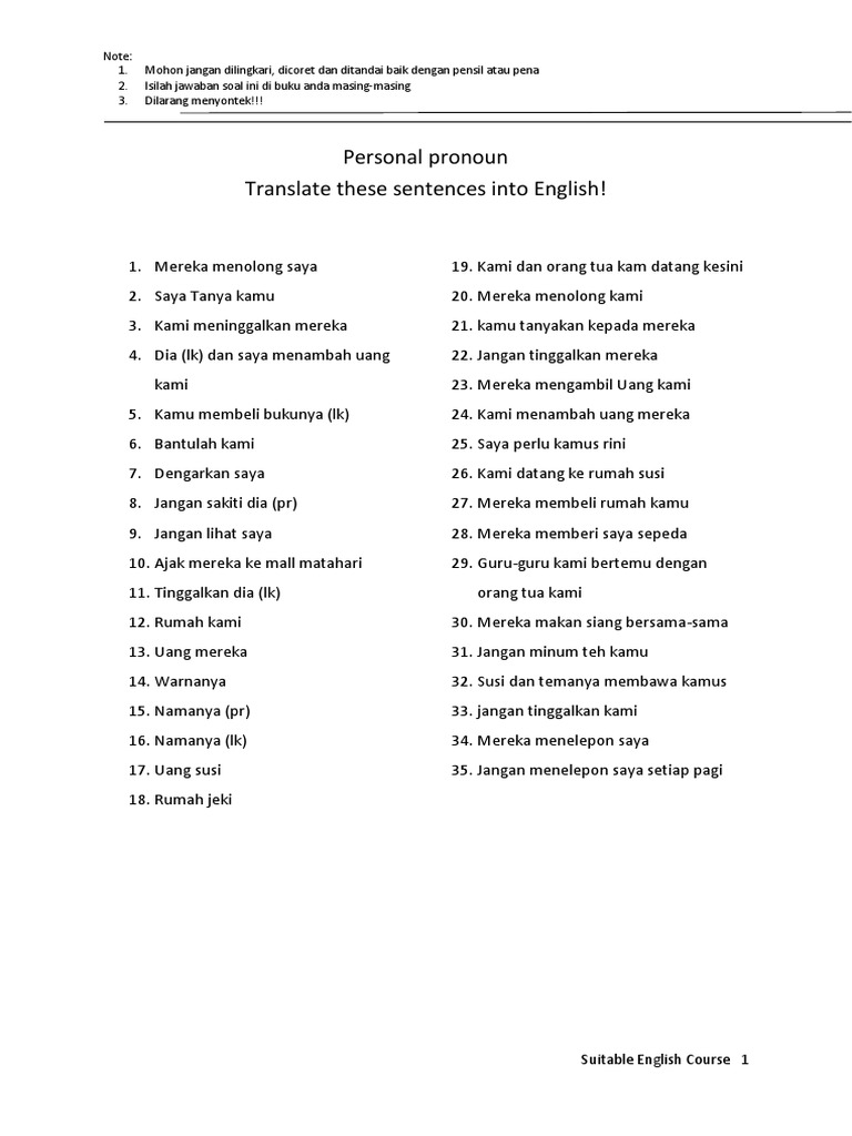Exercise Book of Elementary Level | PDF | Griya & Taman