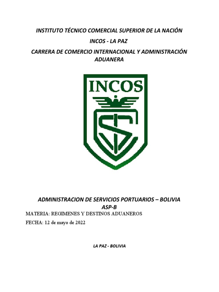 INCOS | PDF | Logística | Bolivia
