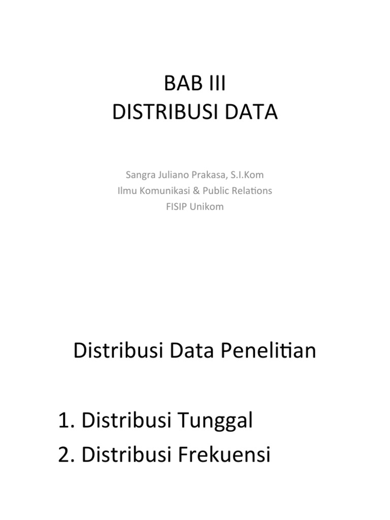 BAB 03 Distribusi Data | PDF
