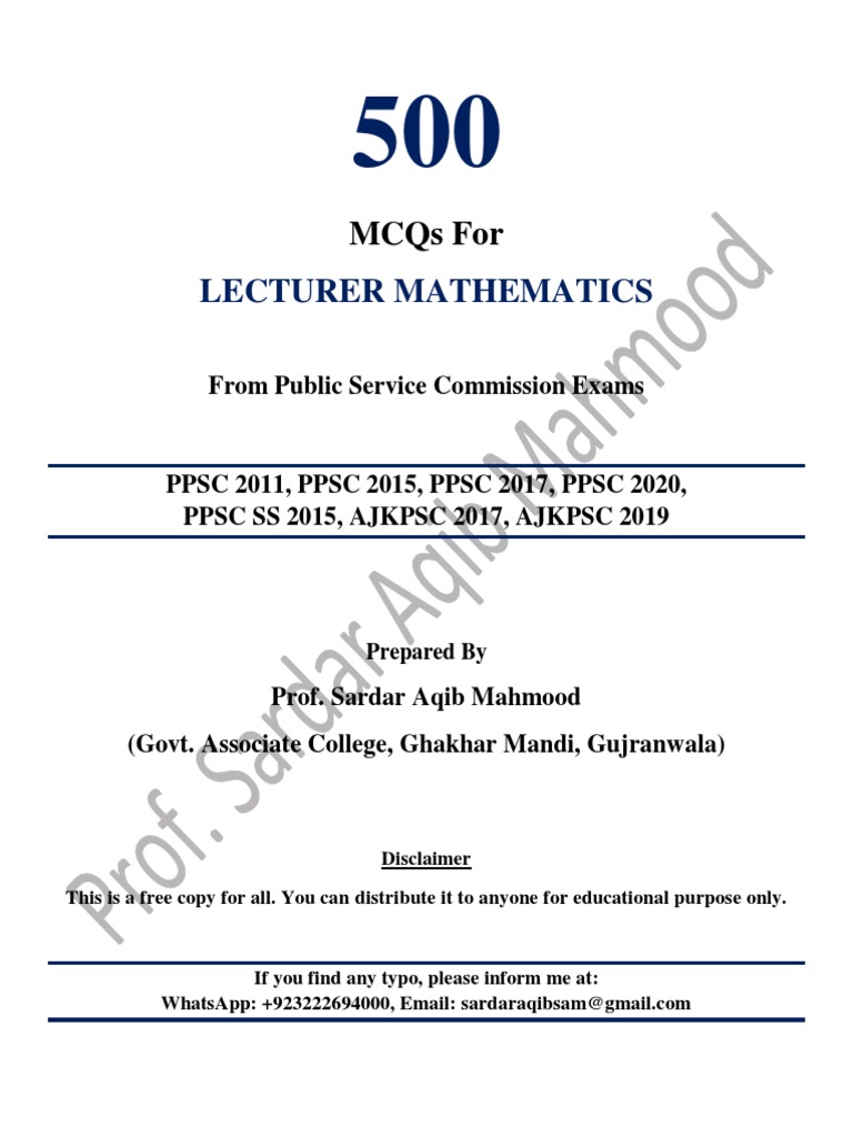 7 PSC Math Past Papers | PDF | Group (Mathematics) | Ring (Mathematics)