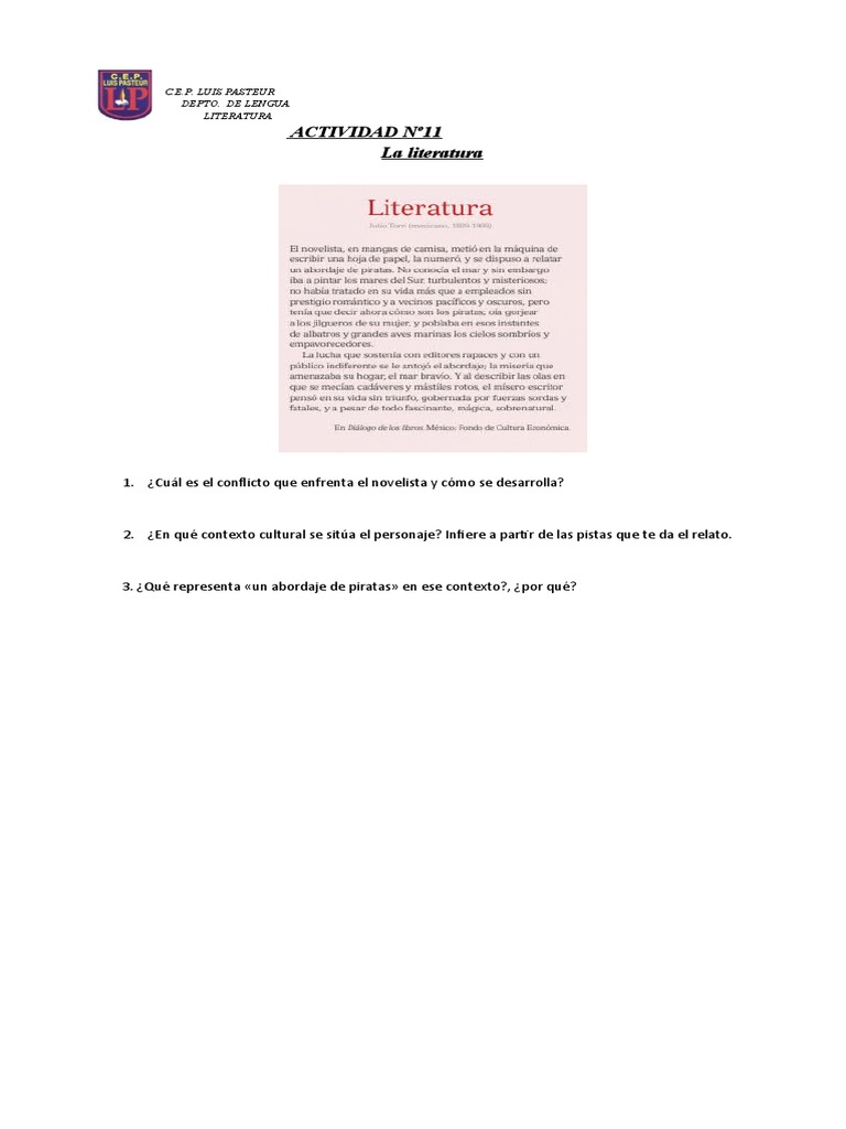 Taller De Comprension Lectora N 11 Pdf