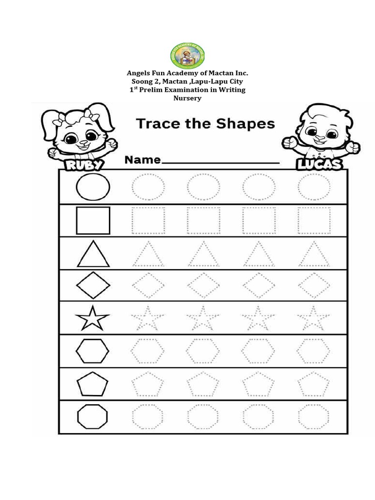 nURSERY TEST PAPER | PDF