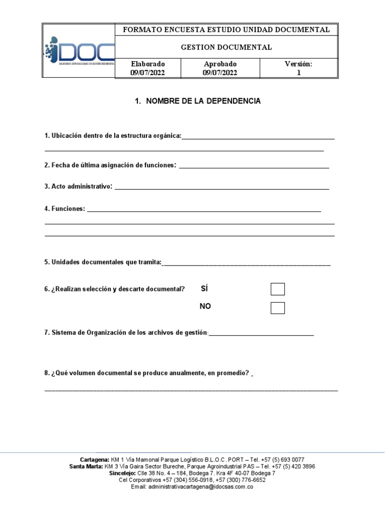 Formato Encuesta Documental | PDF