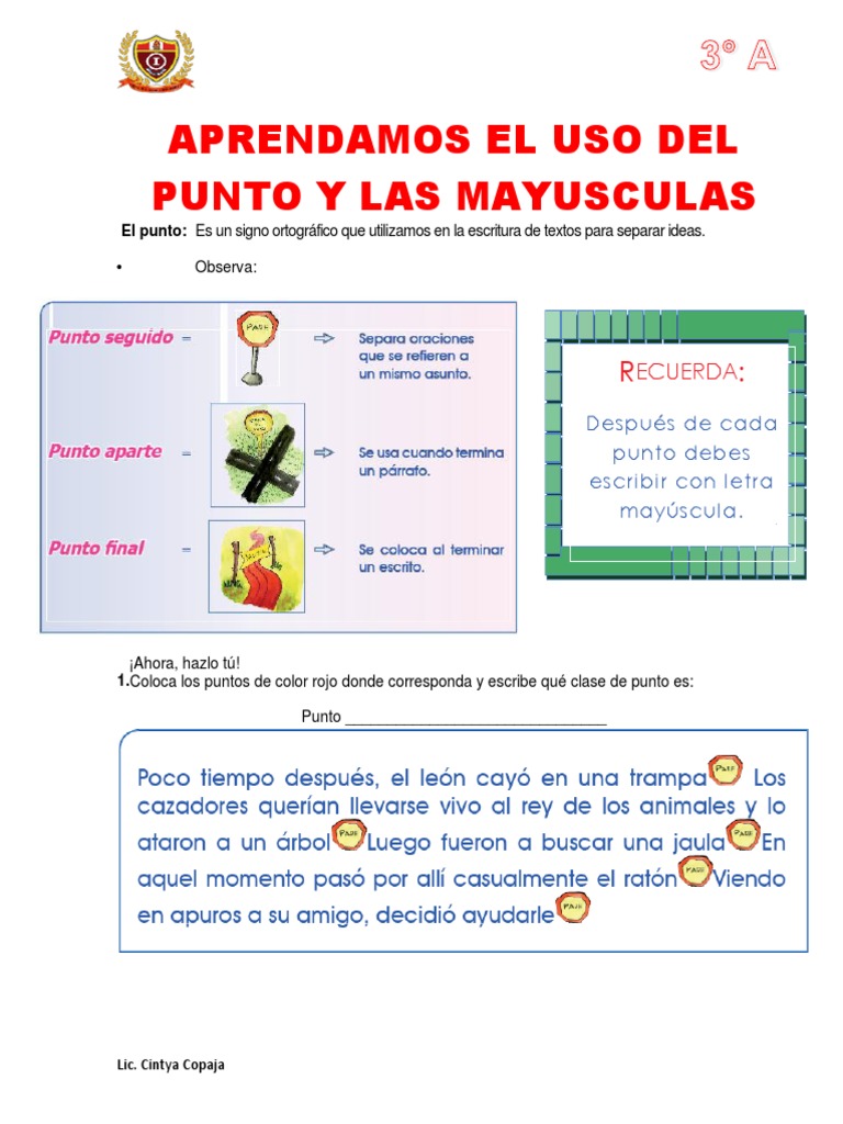 El Punto y La Mayuscula | PDF