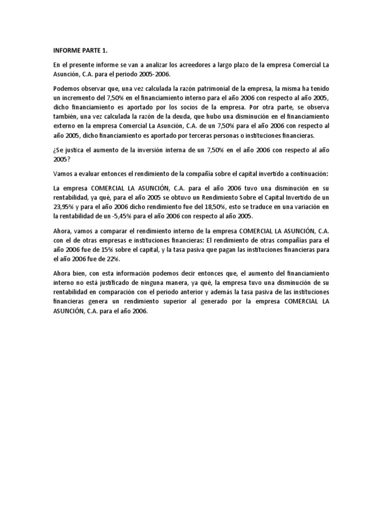 Borrador INFORME ANÁLISIS | PDF | Crecimiento personal y profesional | Negocios