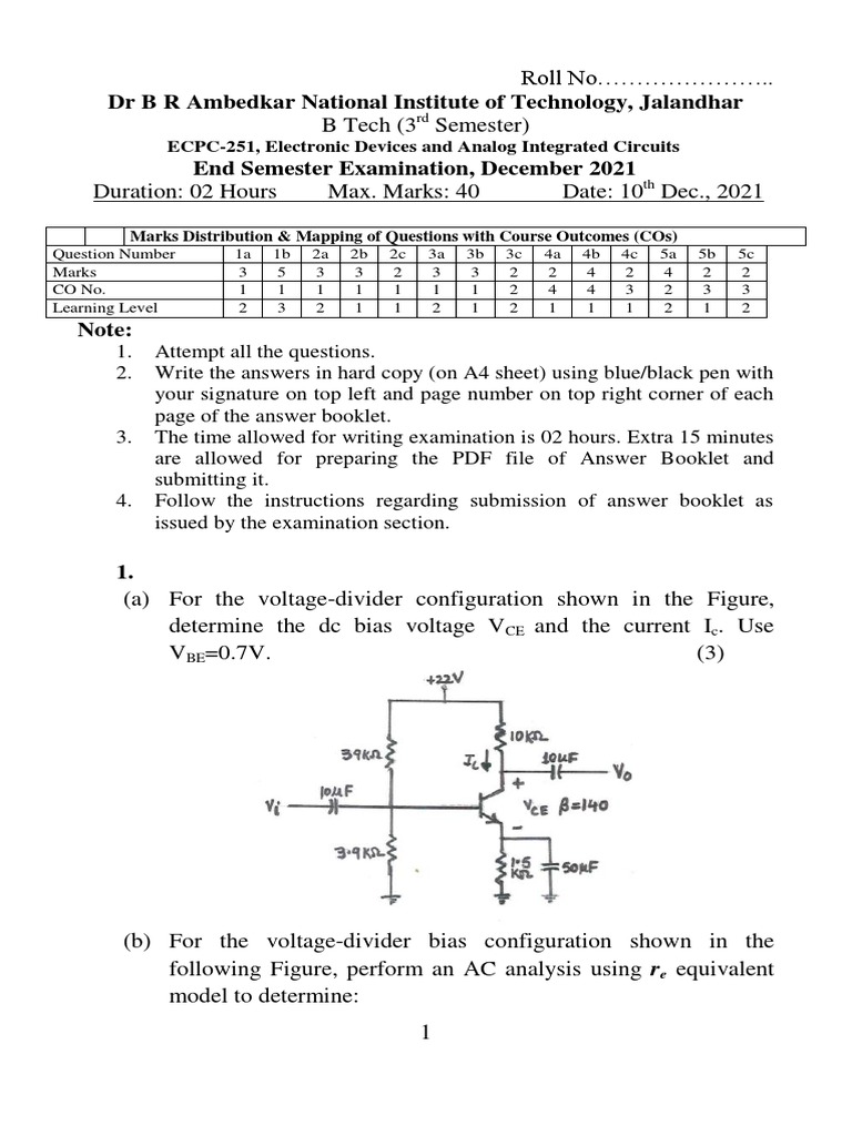 EDAIC Question Paper - 10th December, 2021 | PDF | Operational ...
