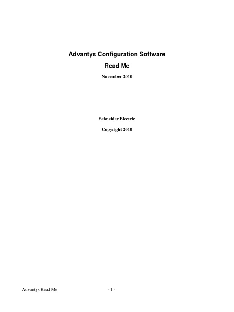 Advantys Config Software V5.0 Readme | PDF | Microsoft Windows ...