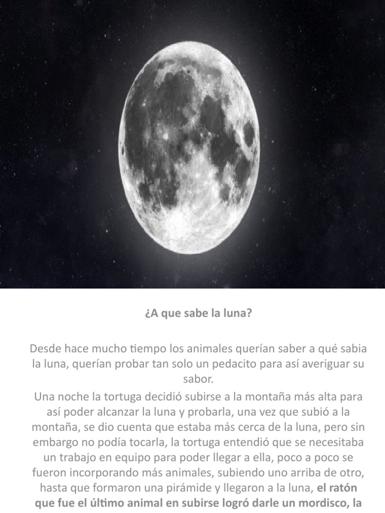 A Qué Sabe La Luna Cuento | PDF