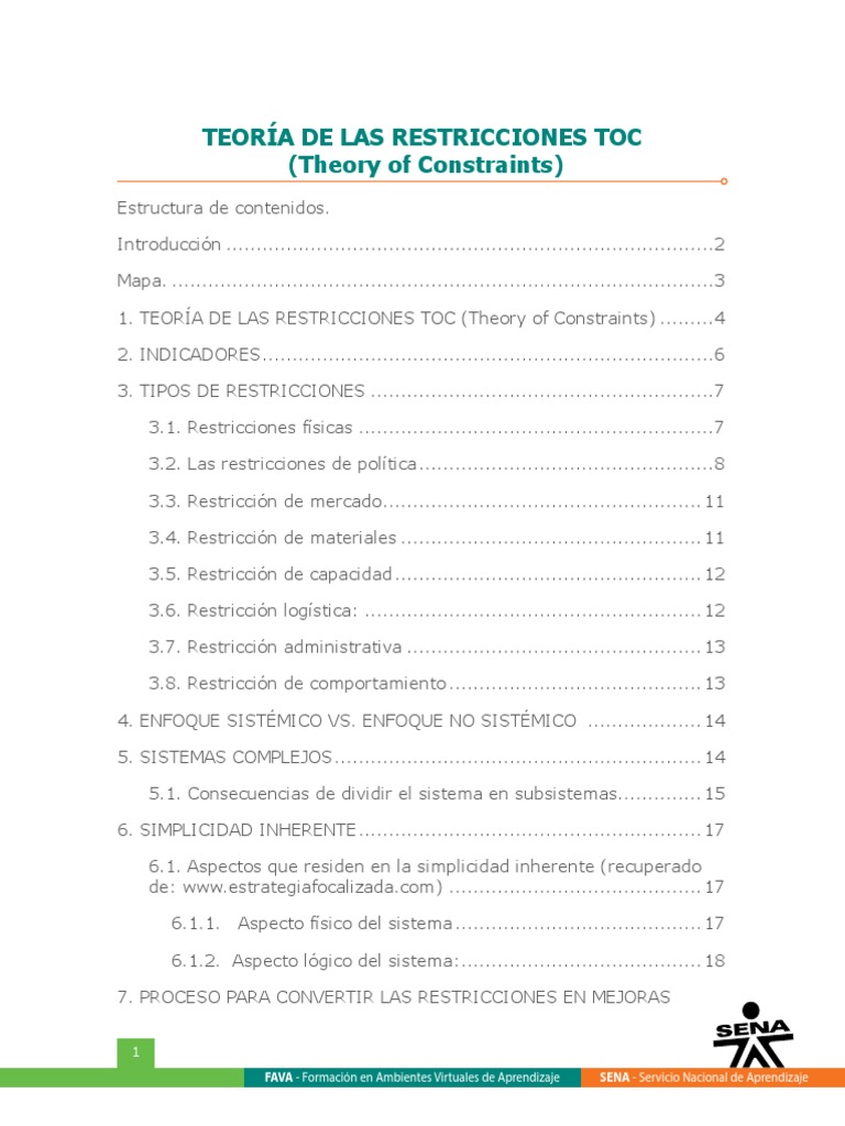 Material Teoria de Las Restricciones TOC | PDF