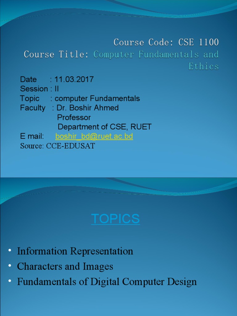 Cse 1100 2 Pdf Computer Data Storage Input Output