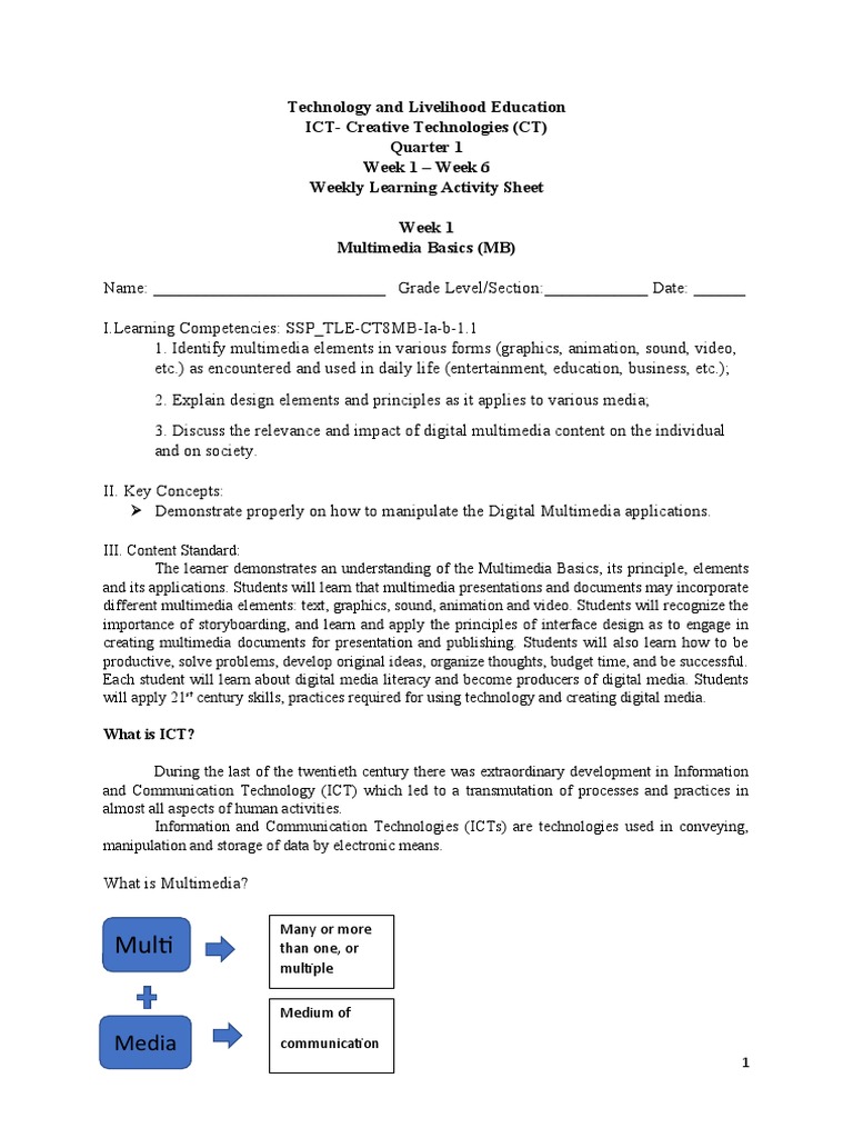 Multimedia Basics | PDF | Multimedia | Video