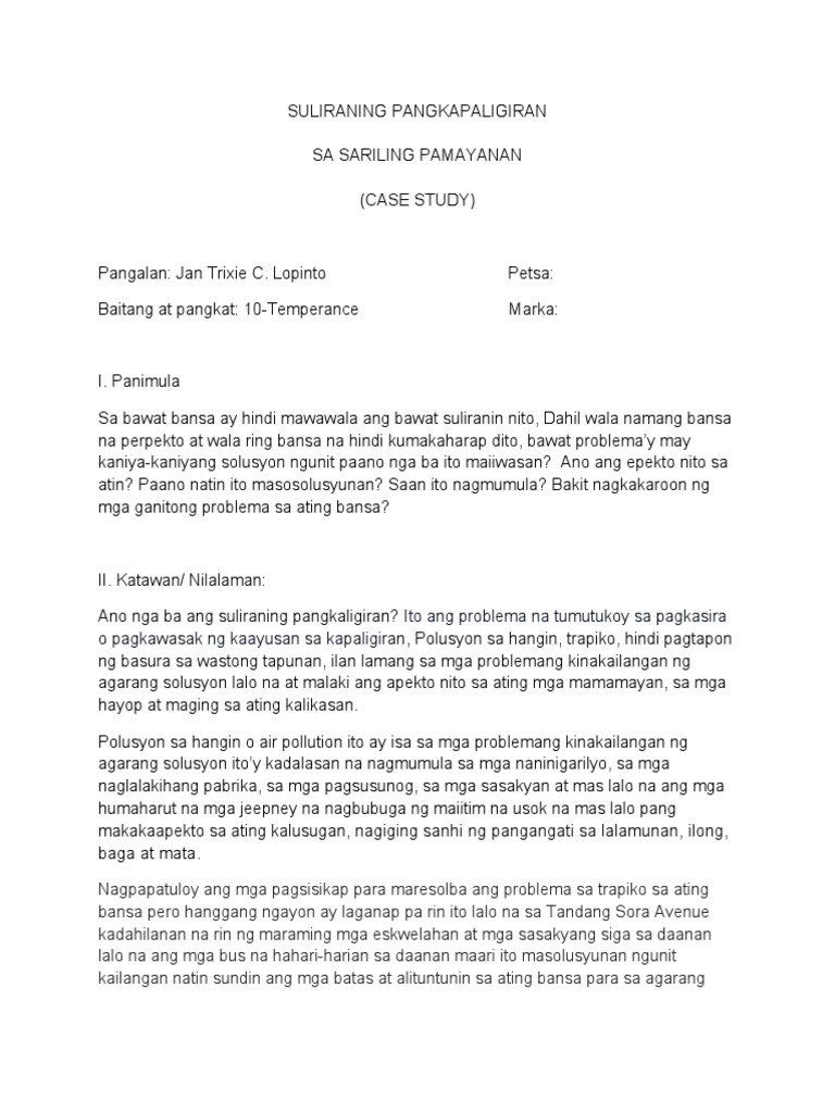 Suliraning Pangkapaligiran | PDF