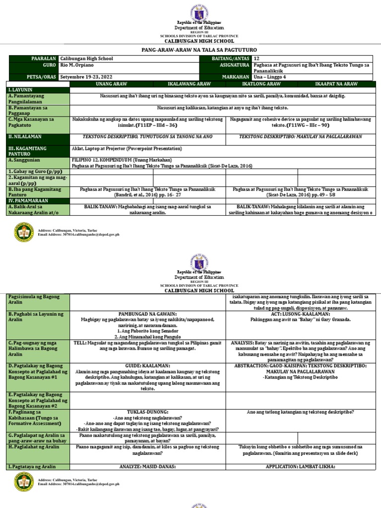 Pagbasa - Linggo 4 | PDF