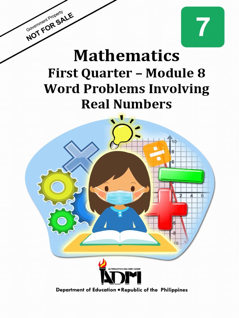 Mathematics7 q1 Mod8 Word Problems Involving Real Numbers V5 | PDF ...