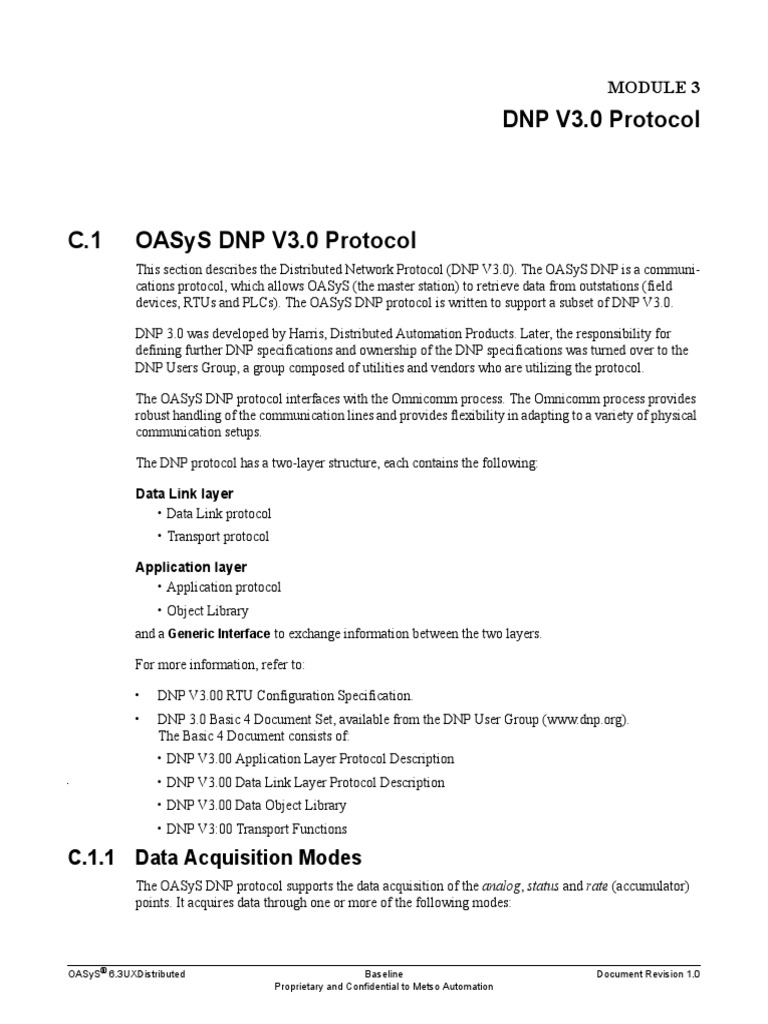 DNP Protocol | PDF | Osi Model | Computer Science
