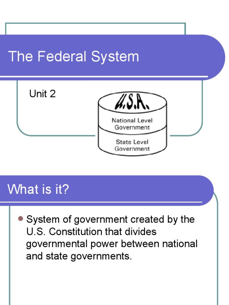 The Federal System | PDF