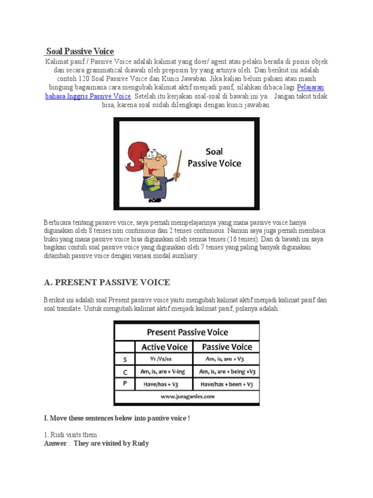 English Task (Soal Passive Voice Ke 1) | PDF