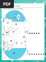 Black and White Continents and Oceans Map | PDF