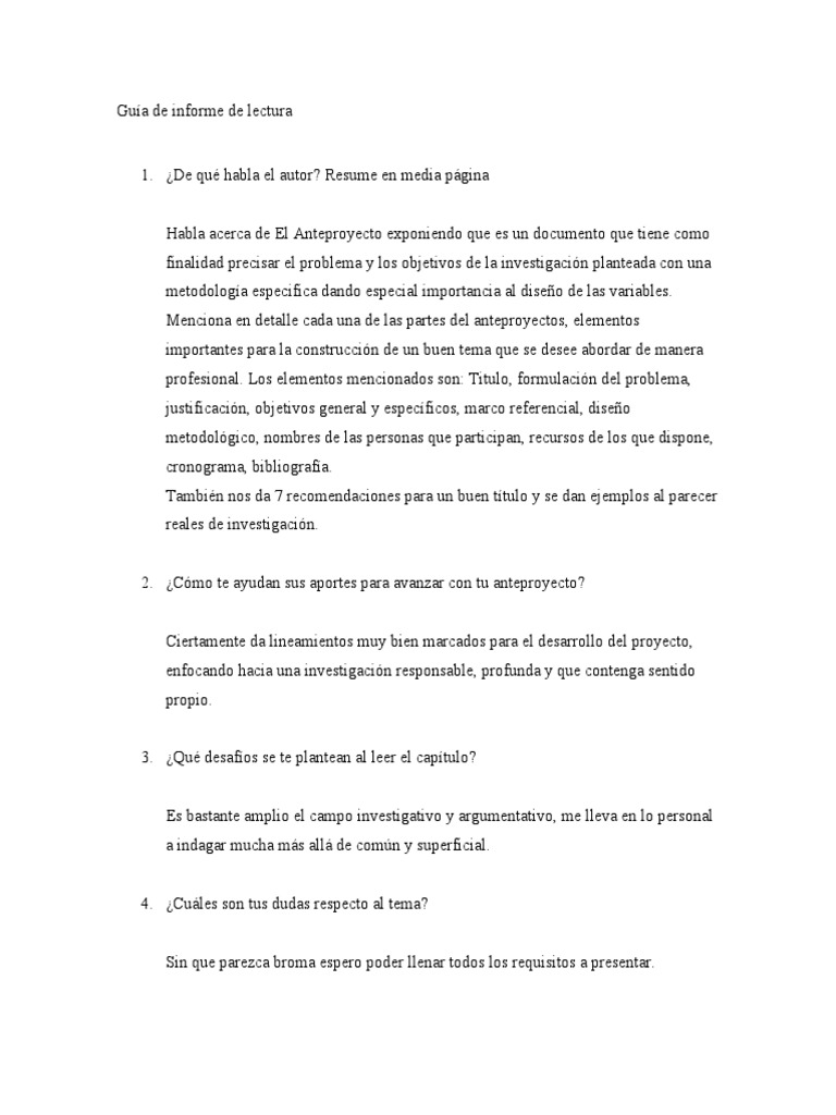 Tarea 1 - Informe de Lectura - Investigación II - Daniel Lobo Omaña | PDF | Crecimiento personal ...