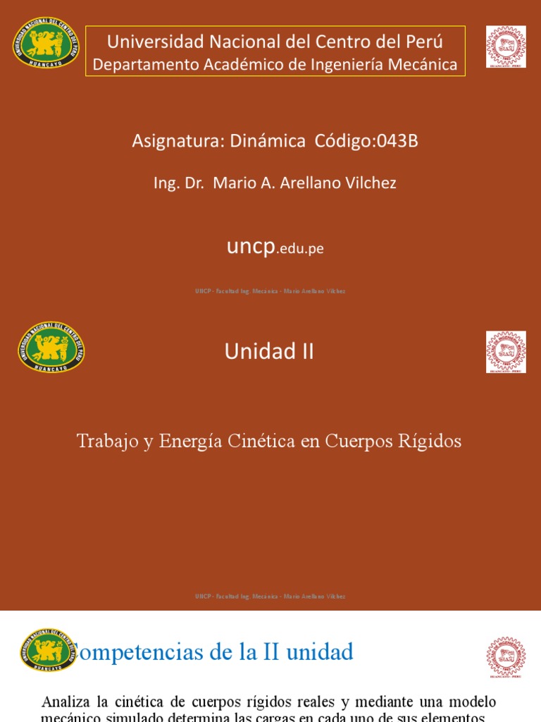 Clases II Unidad Trabajo y Energía | PDF | Energía cinética | Rotación