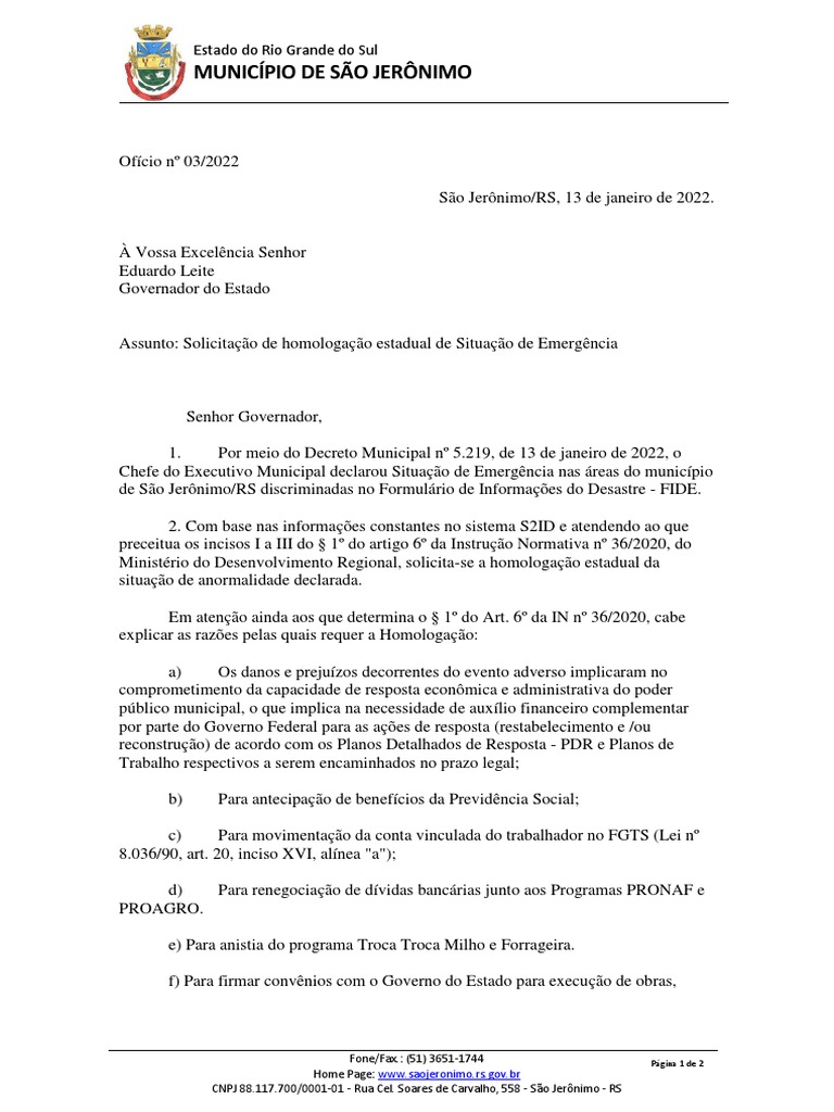 Oficio Governador | PDF