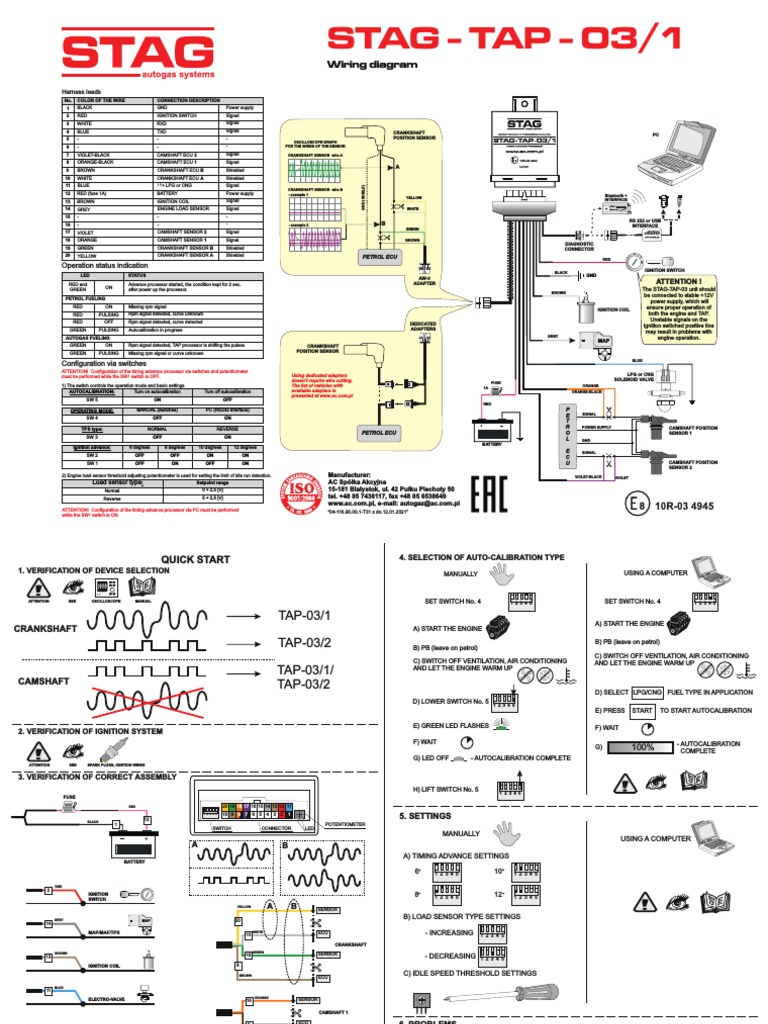 Wiring Diagram for STAG-TAP-03 Engine Harness Showing Wire Colors ...