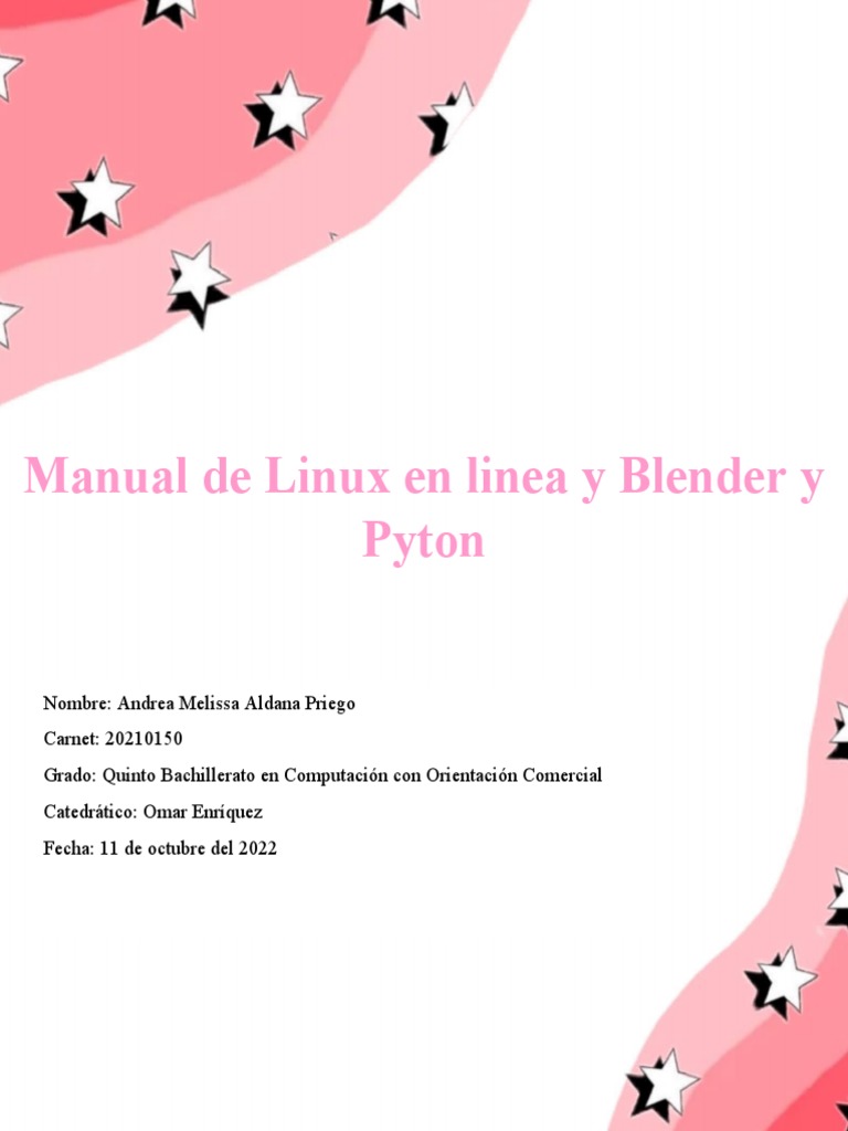 Manual de Linux y Blender | PDF | Ventana (informática) | Archivo de ...