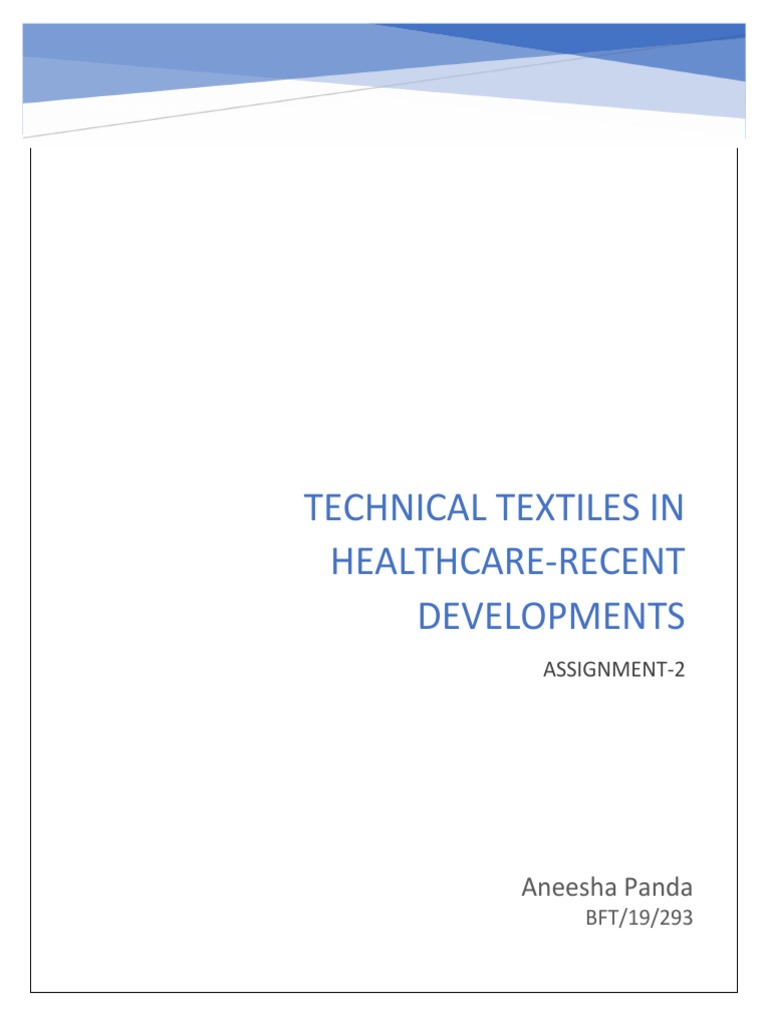 Medical Smart Textiles in Healthcare | PDF | E Textiles | Wearable ...