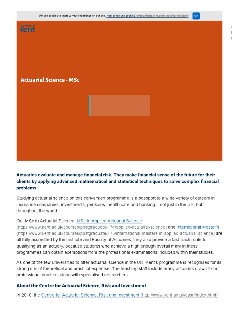 College Information | PDF | Actuarial Science | Actuary