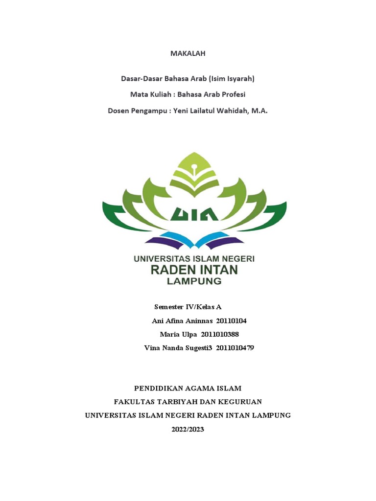 Bahasa Arab Profesi-1 | PDF | Seni & Disiplin Bahasa | Kajian Bahasa Asing