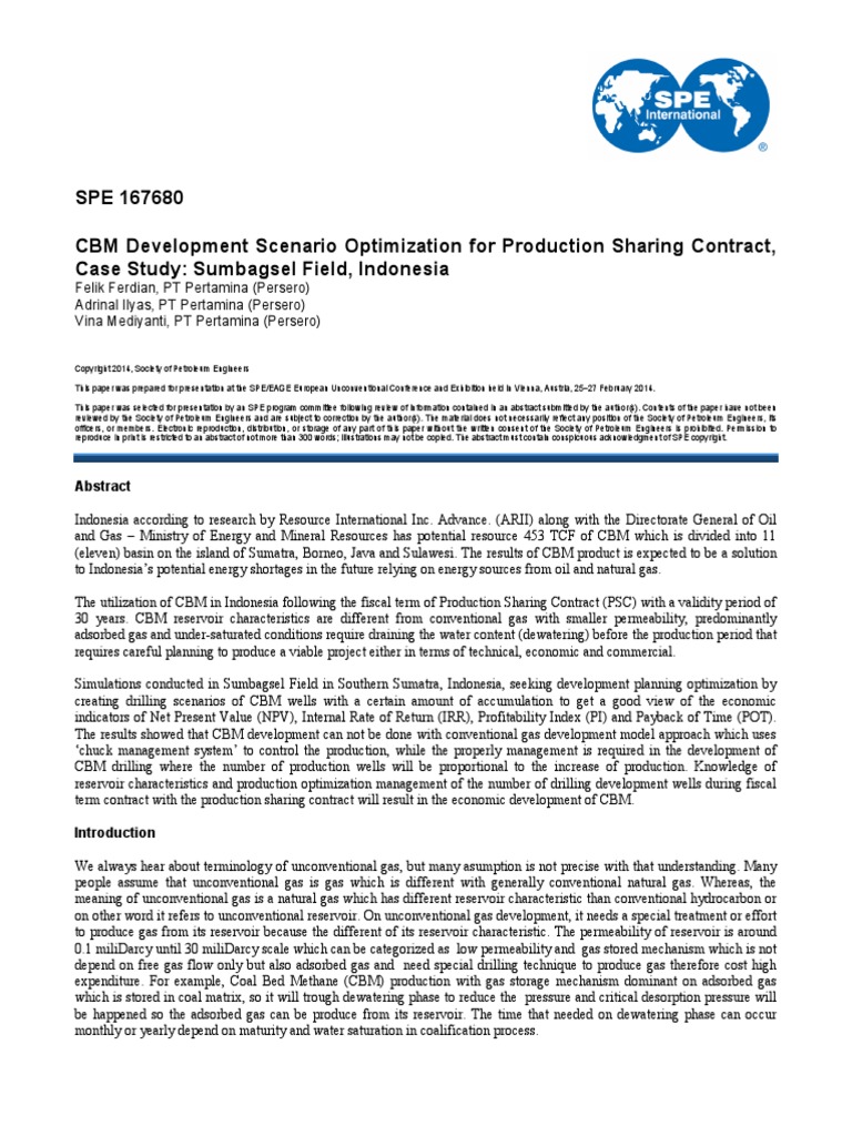 CBM Development | PDF | Net Present Value | Internal Rate Of Return