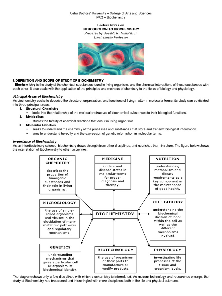 Unit 2 - Introduction To Biochemistry | PDF | Cell (Biology ...
