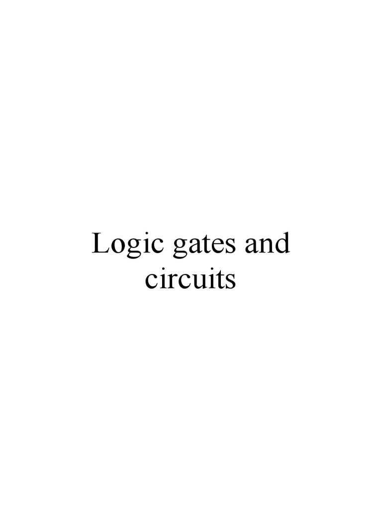 Logic Gates and Circuit Quiz Questions | PDF | Logic Gate | Electronic ...