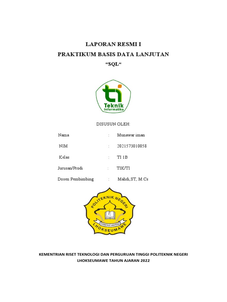 Praktikum SQL: Pengenalan dan Penggunaan | PDF | Bisnis | Komputer