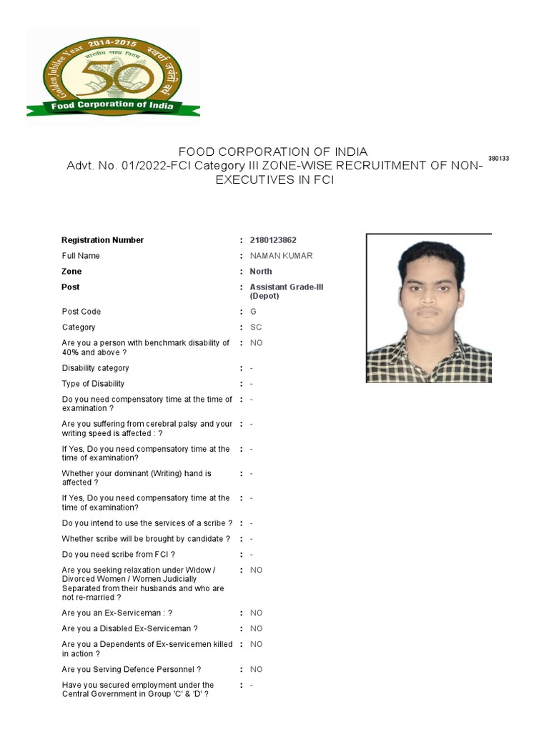 Advt. No. 01 - 2022-FCI Category III ZONE-WISE RECRUITMENT OF NON ...
