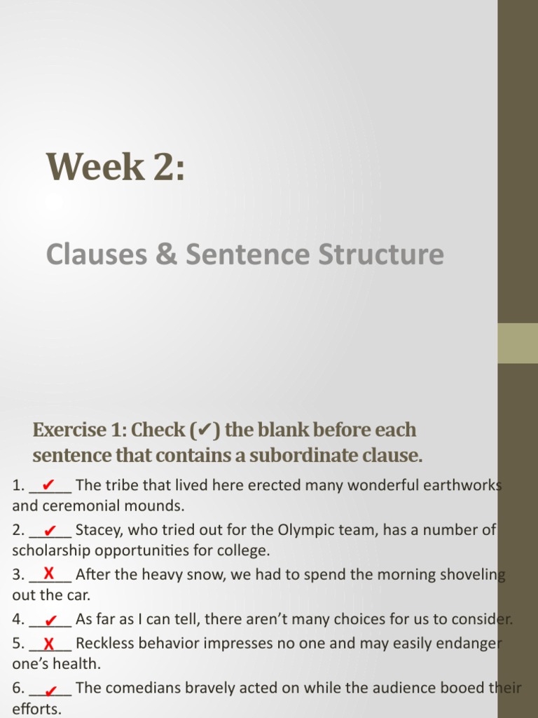 Sentence Structure Exercises for Grade 3 | PDF | Home & Garden