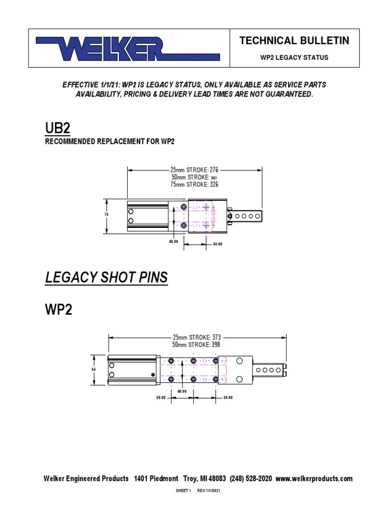 WP2 Legacy Status & Replacement Parts | PDF | Screw | Mechanical ...