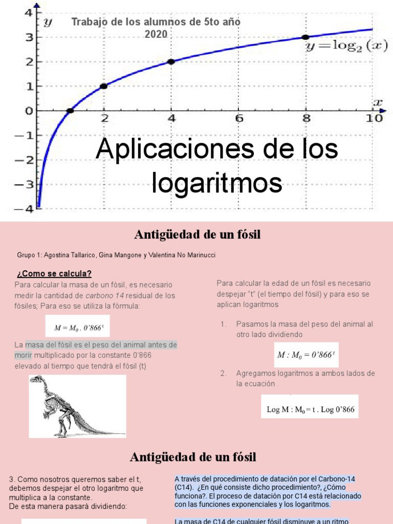 Matematica 5 Logaritmos | PDF | Escala de magnitud de momento ...