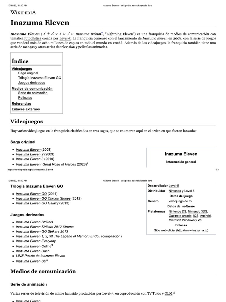 Inazuma Eleven | PDF