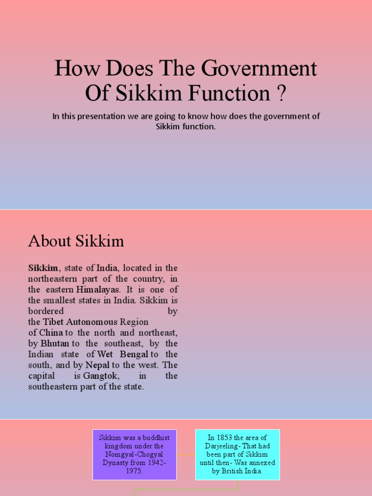 The Government of Sikkim | PDF | Public Law | Constitutional Law