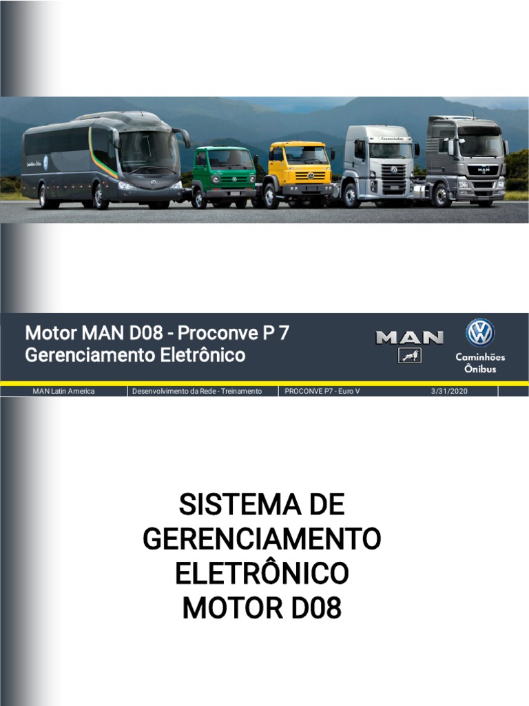 Motor MAN D08: Gerenciamento Eletrônico P7 | PDF | Turbocompressor ...