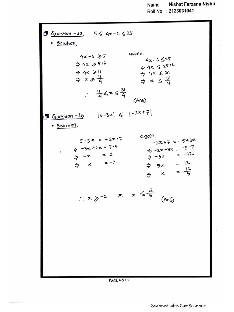 Math Assignment | PDF