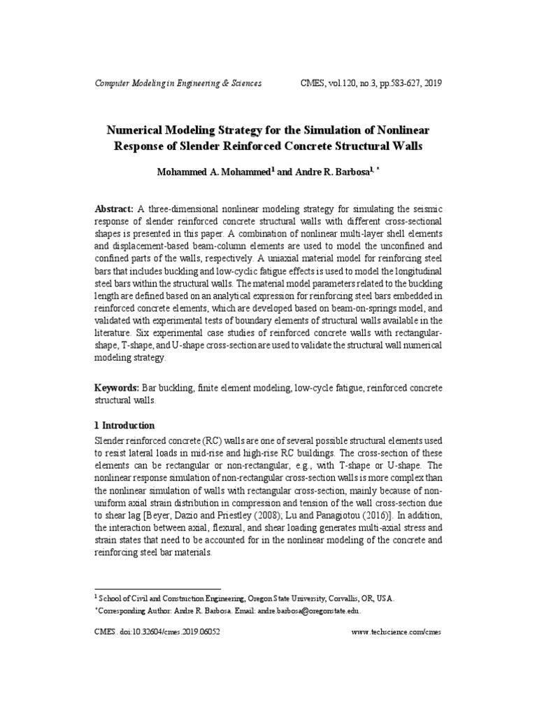 Mohammed and Barbosa - Numerical Modeling Strategy For The Simulation ...