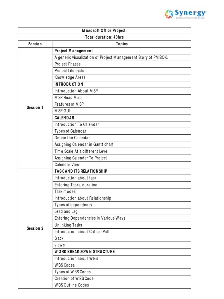 MS Project | PDF | Project Management | Computer Science