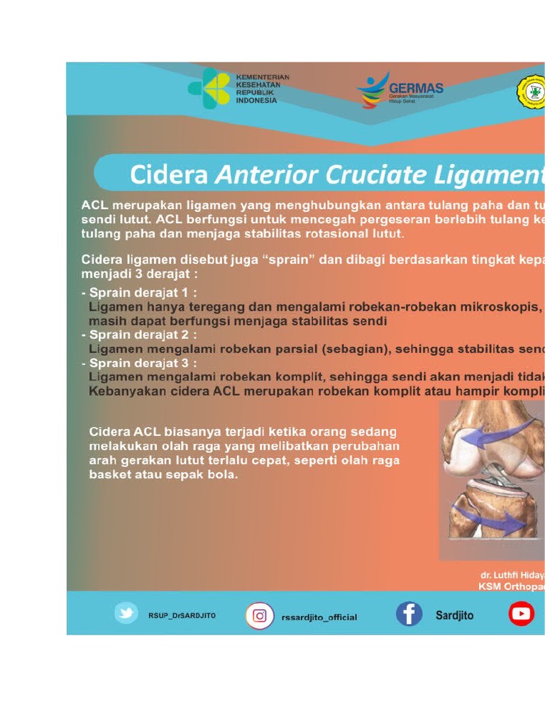 Panduan Cidera ACL dan Penanganannya | PDF