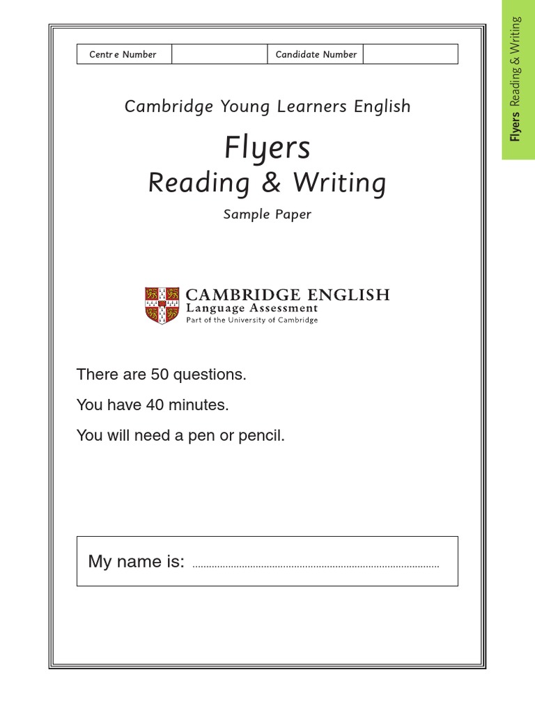 Flyers - Reading and Writing Part | PDF | Home & Garden