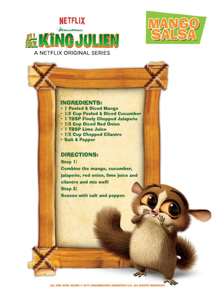 All Hail King Julien Mango Salsa Recipe | PDF