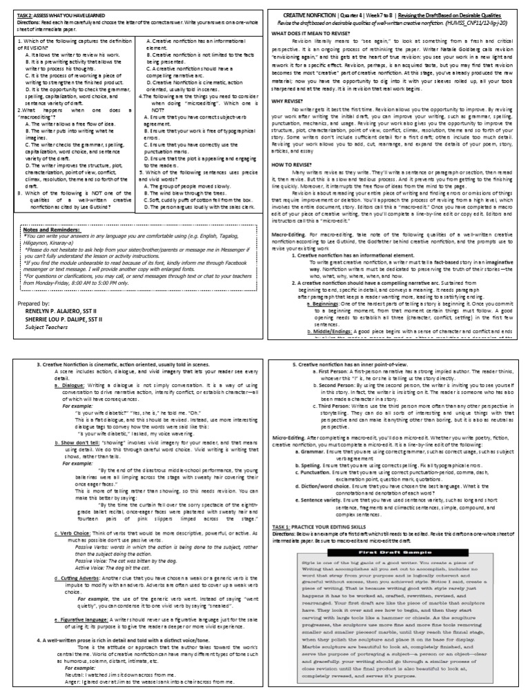 CNF Q4 Week 7 8 | PDF | Career & Growth