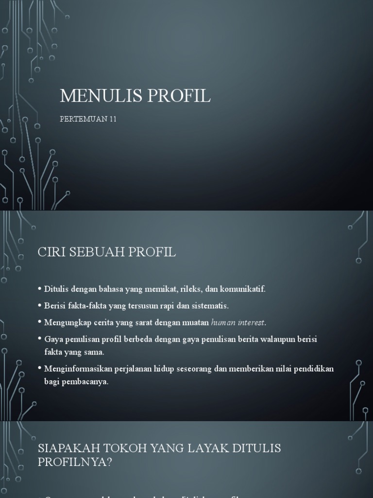 Menulis Profil | PDF