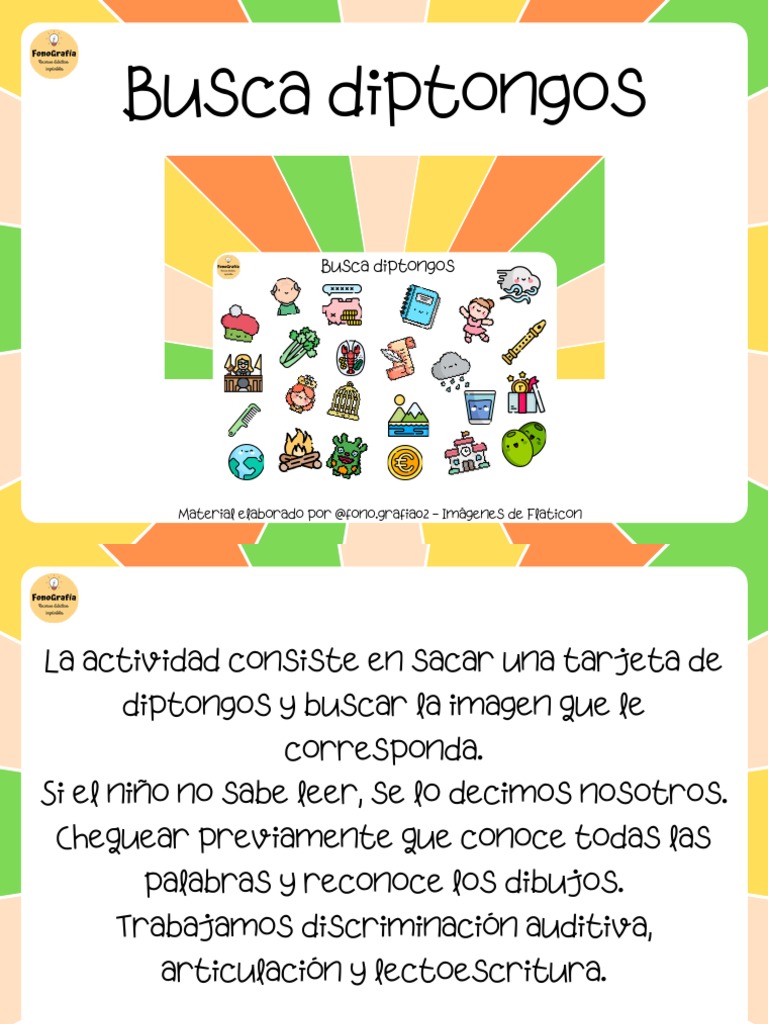 Busca Diptongos | PDF | Artes del Lenguaje y Comunicación | Arte